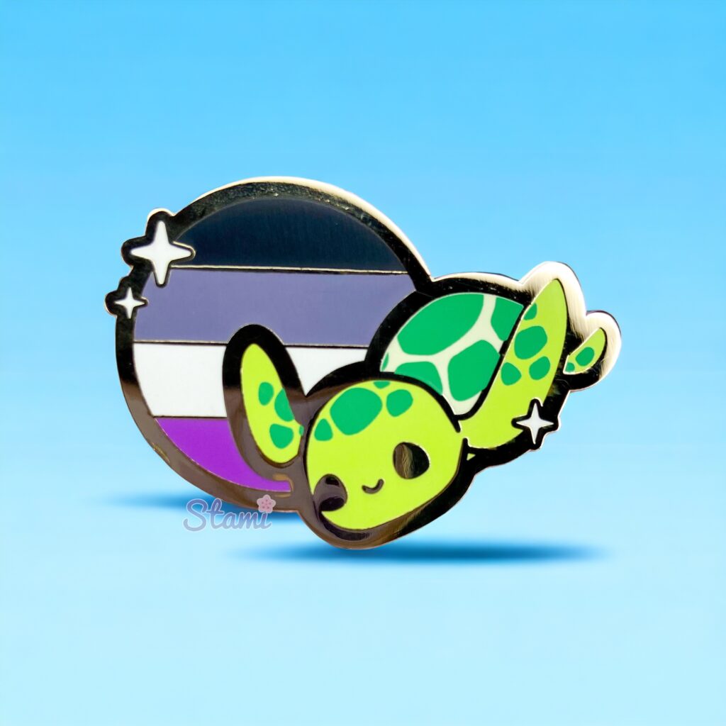 Asexual Turtle Pin - Stami Studios